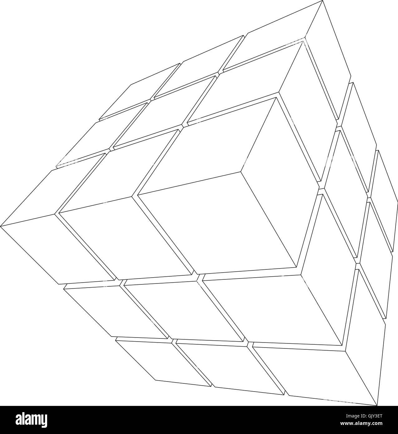 Vector illustration of 3d cubes Stock Vector Image & Art - Alamy