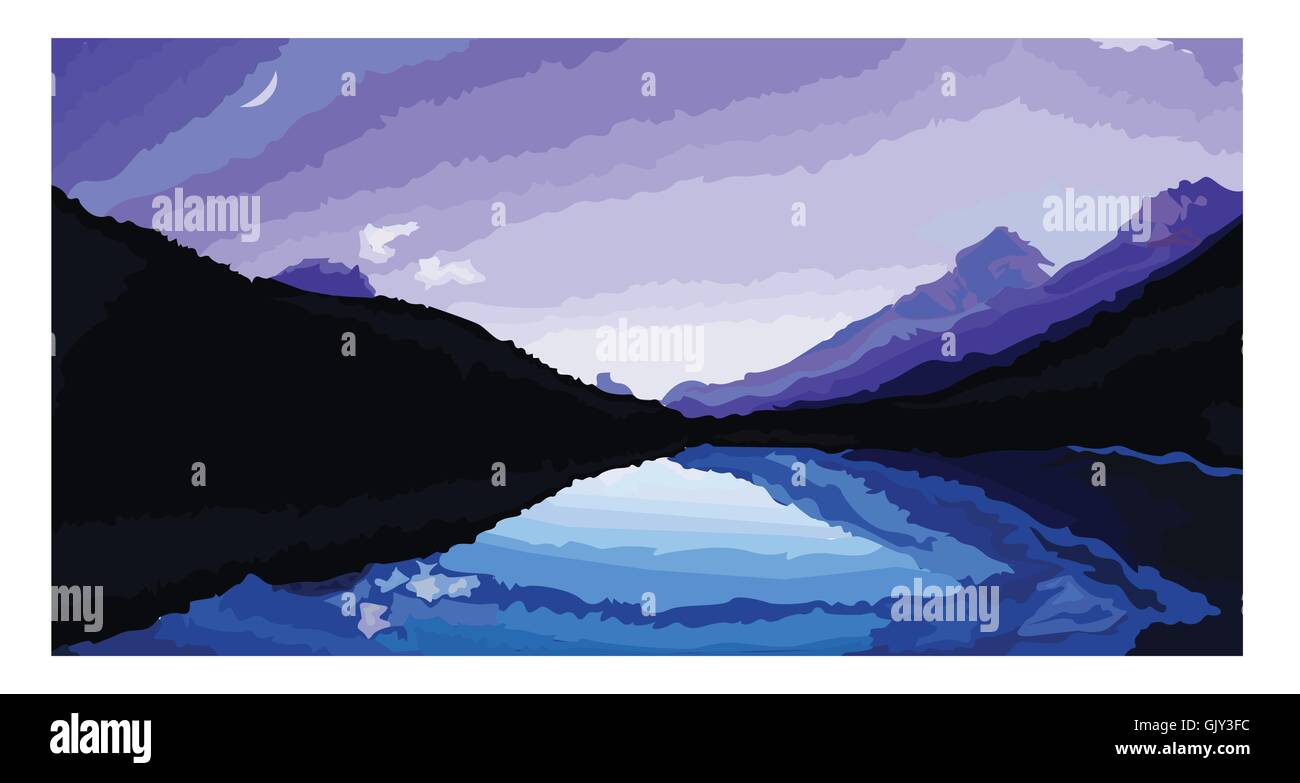 Tree silhouette at night Cut Out Stock Images & Pictures - Alamy