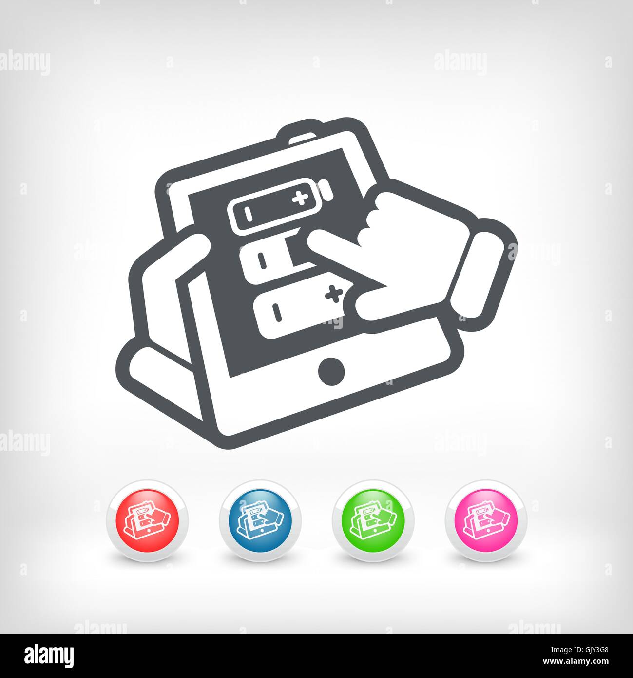 Battery level touchscreen Stock Vector Image & Art - Alamy