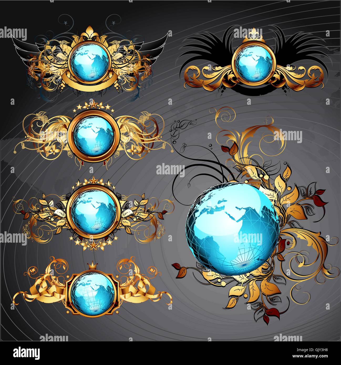 world frames set Stock Vector Image & Art - Alamy