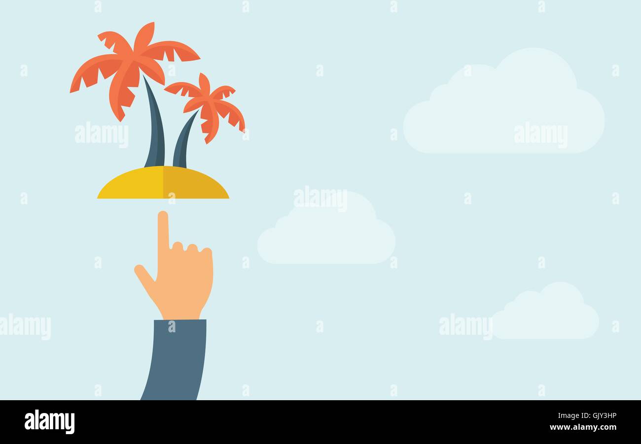 Hand pointing palm tree Stock Vector Image & Art - Alamy