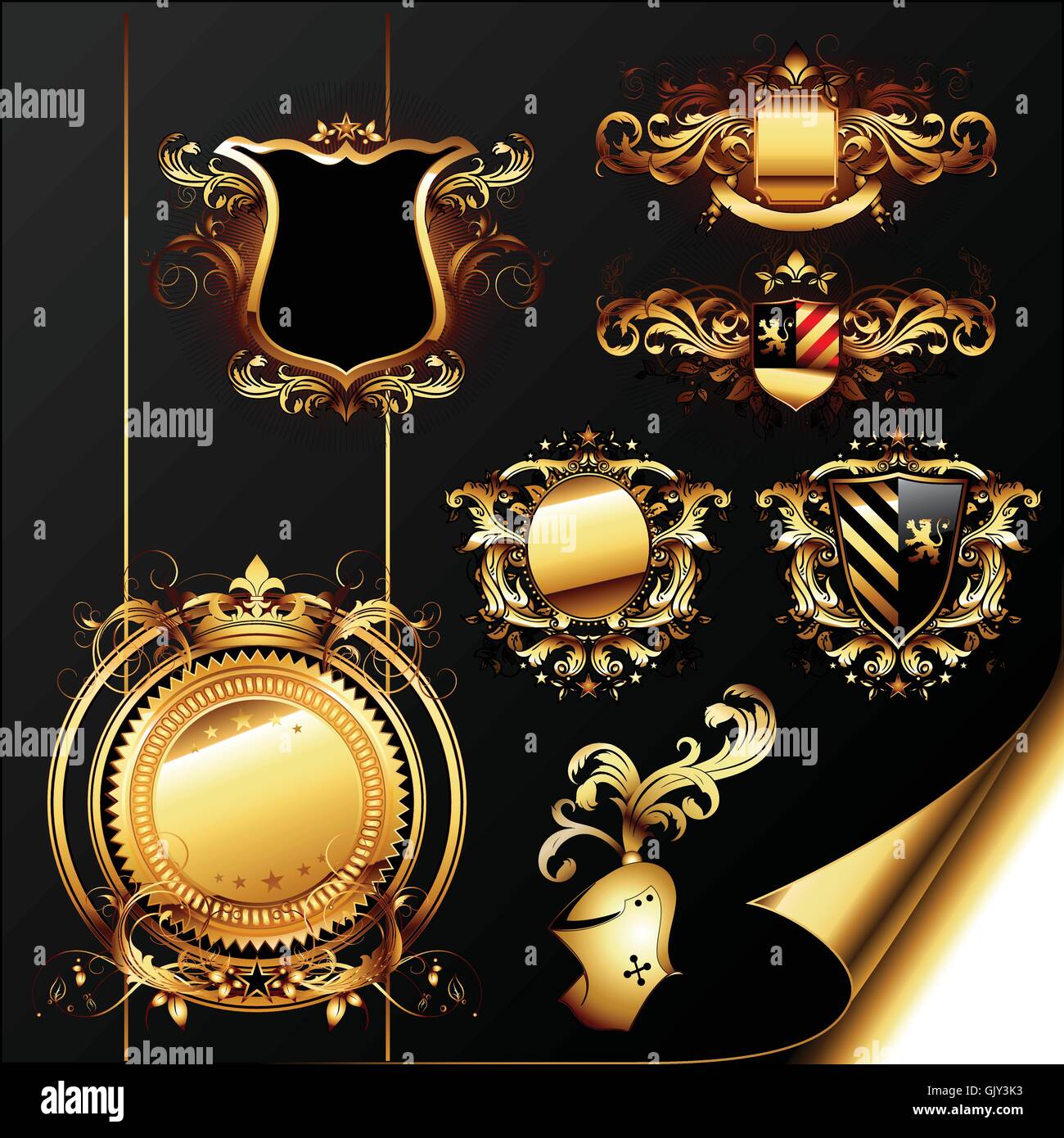 Golden weapon Stock Vector Images - Alamy