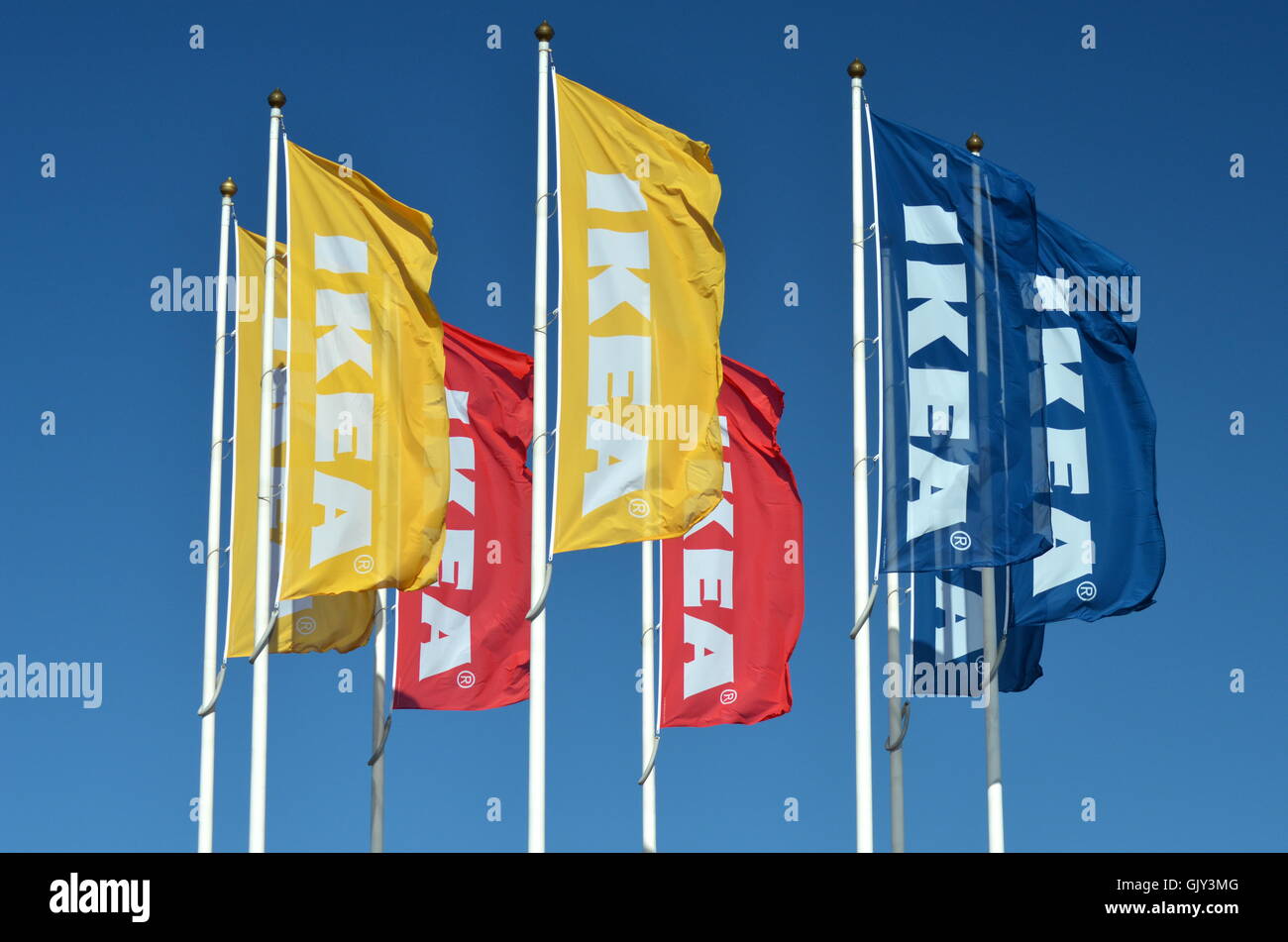 logo of ikea against blue sky Stock Photo - Alamy