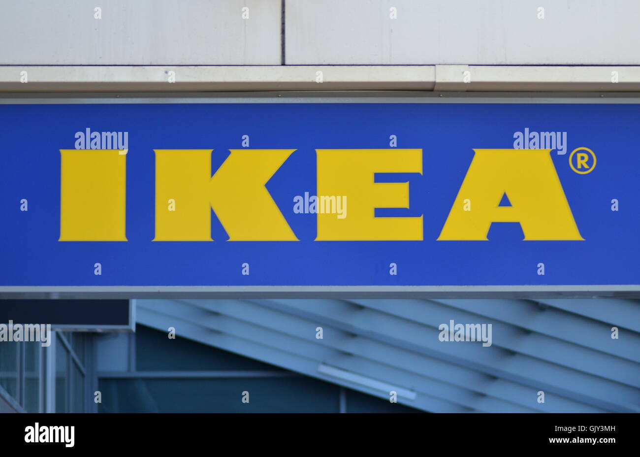 logo of ikea against blue sky Stock Photo - Alamy