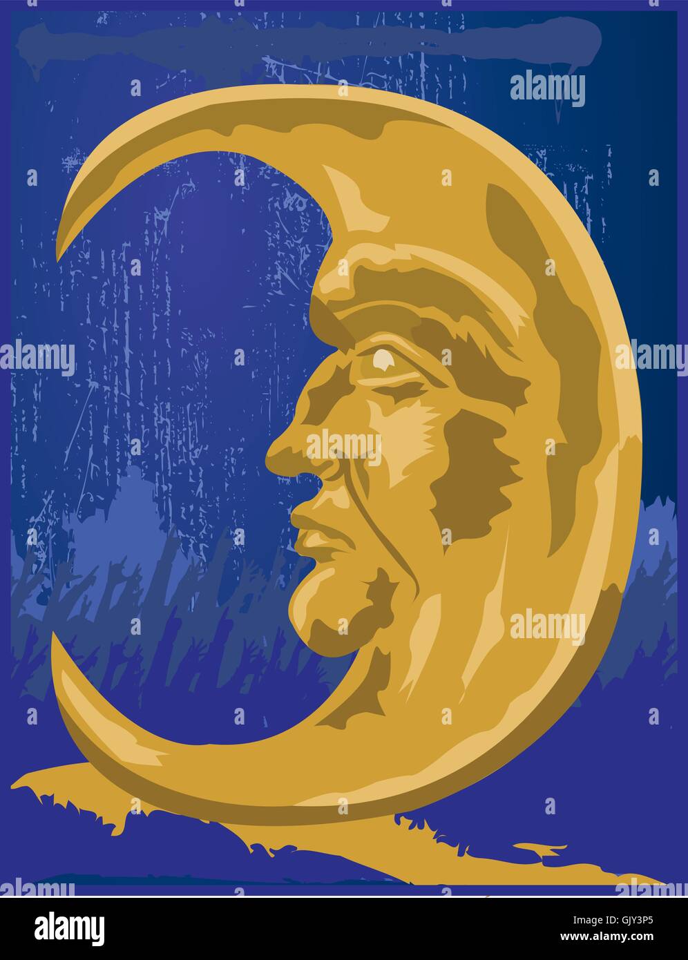 Grey moon Stock Vector Images - Alamy