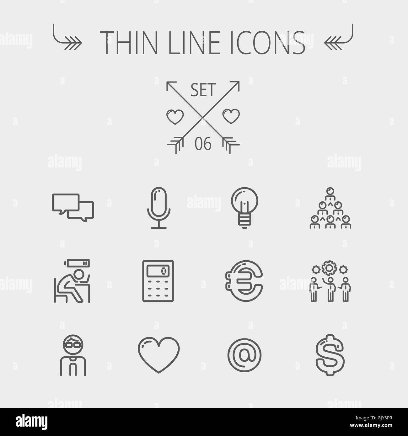 Manager hierarchy icon outline Black and White Stock Photos & Images - Alamy