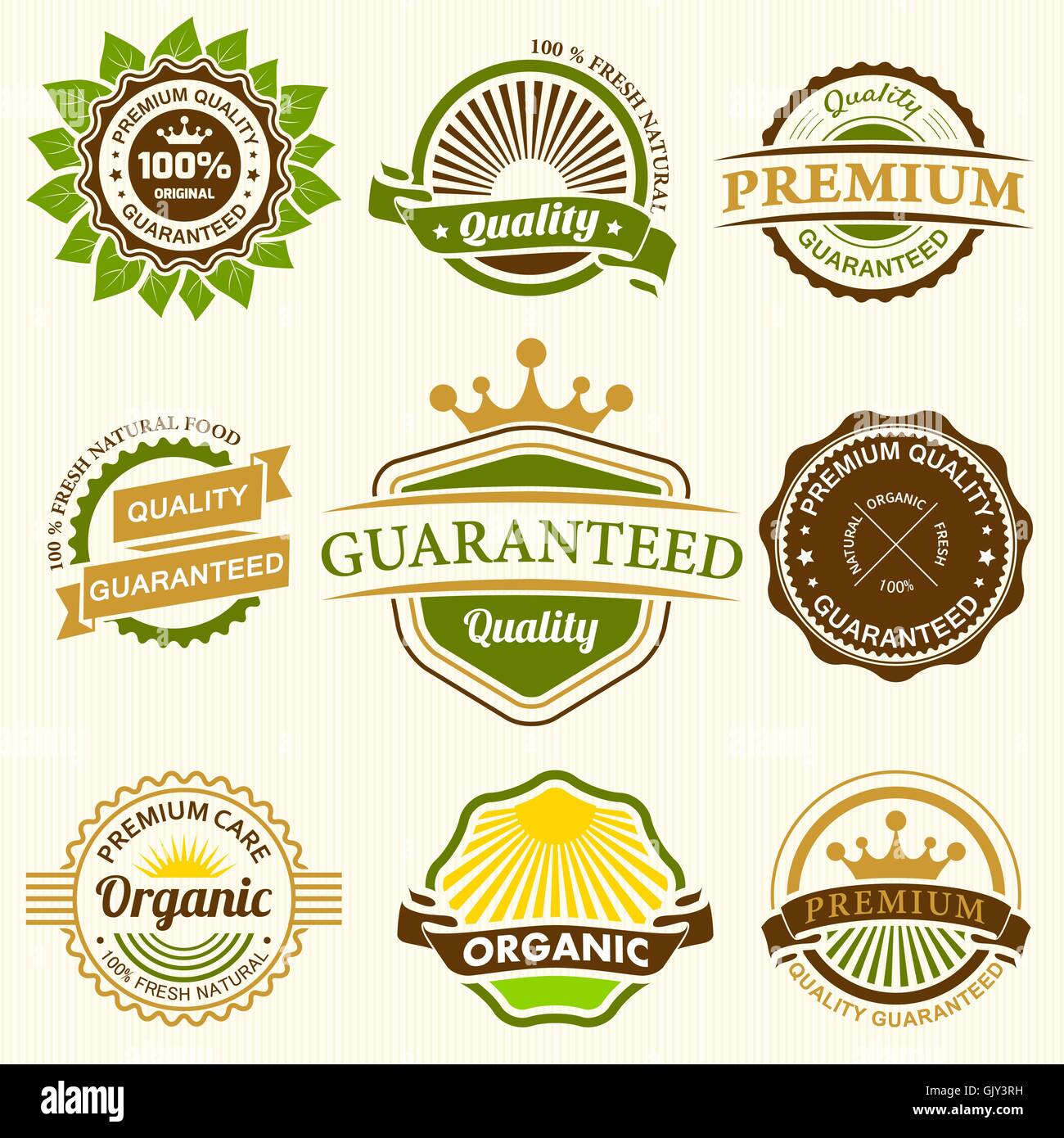 Set of Fresh Organic Labels and Elements Stock Vector Image & Art - Alamy