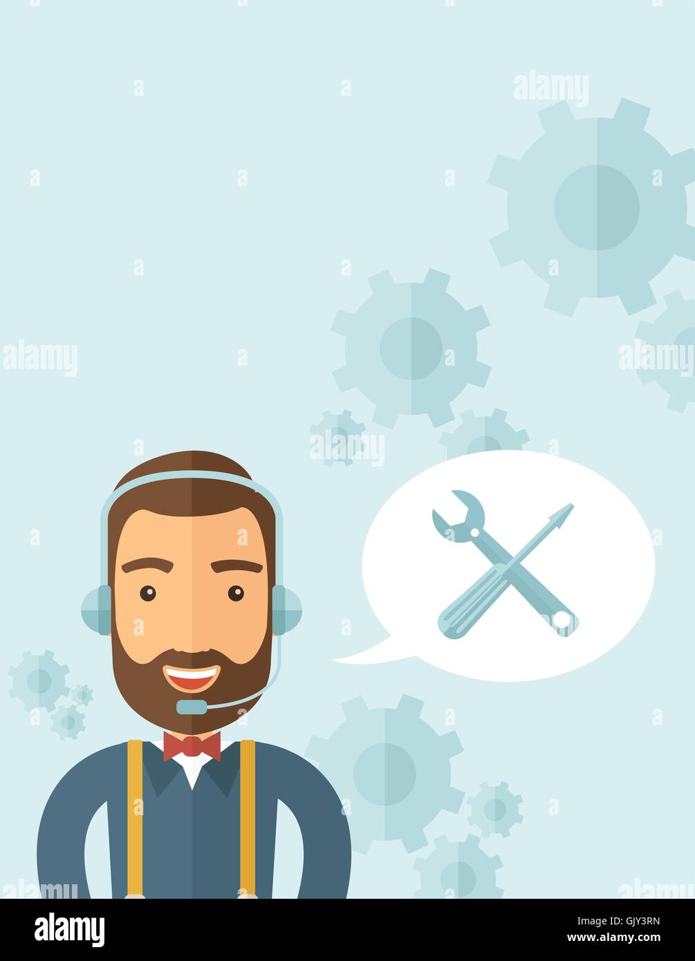 Cartoon call center headset hi-res stock photography and images - Alamy