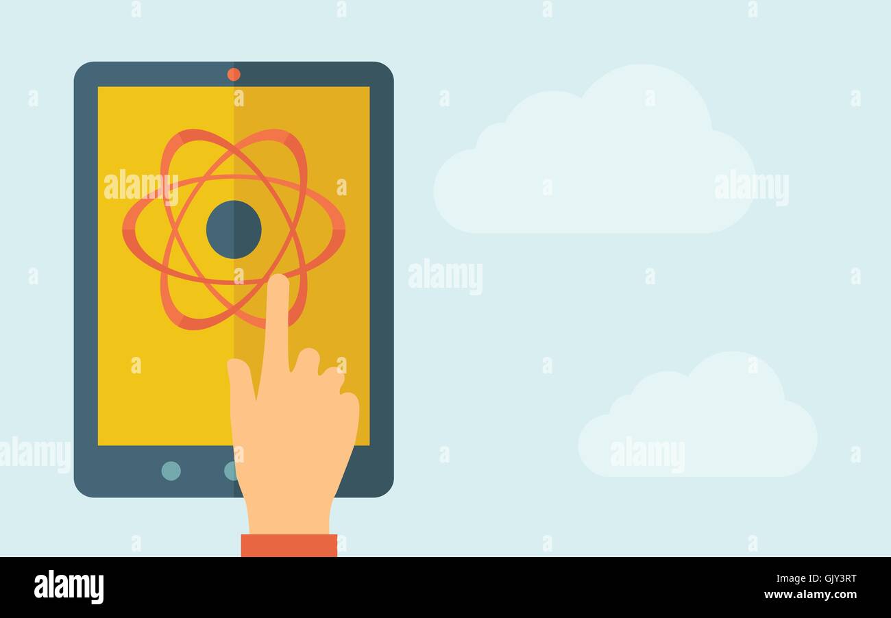 Touch screen tablet with science technology icon Stock Vector Image ...