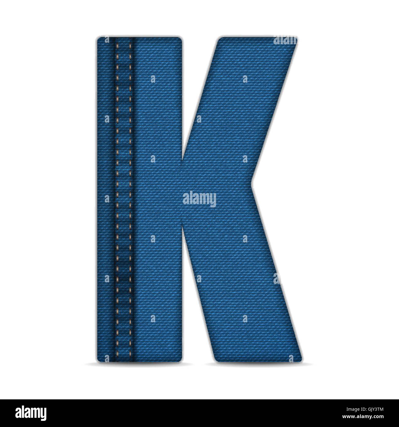 Alphabet Blue Jeans Letter Stock Vector Image & Art - Alamy
