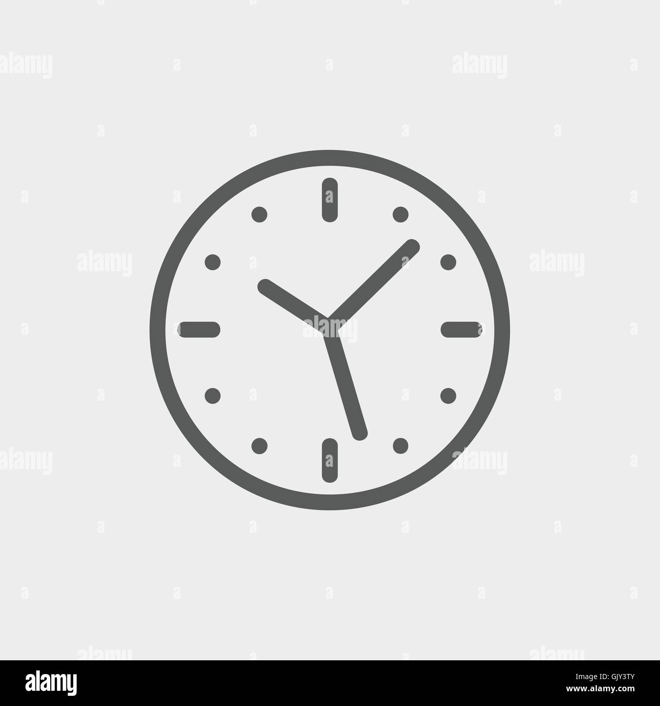 Clock thin line icon Stock Vector Image & Art - Alamy