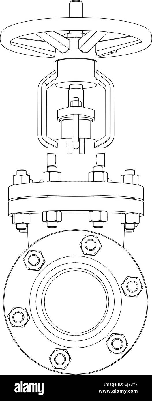 Industrial valve. Vector rendering of 3d Stock Vector Image & Art - Alamy