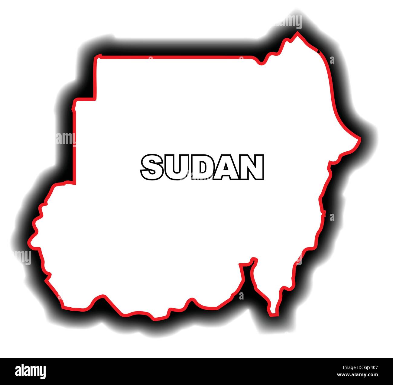 Map of sudan hi-res stock photography and images - Alamy