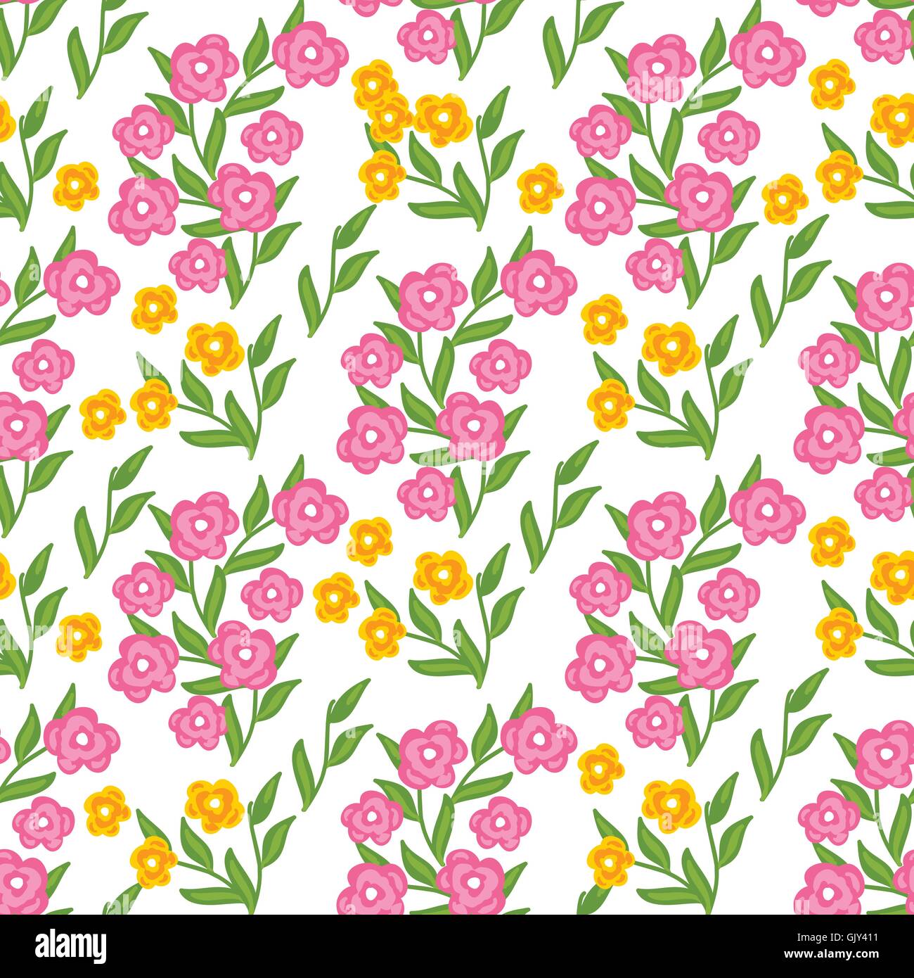 Blue poppy pink flowers Stock Vector Images - Alamy