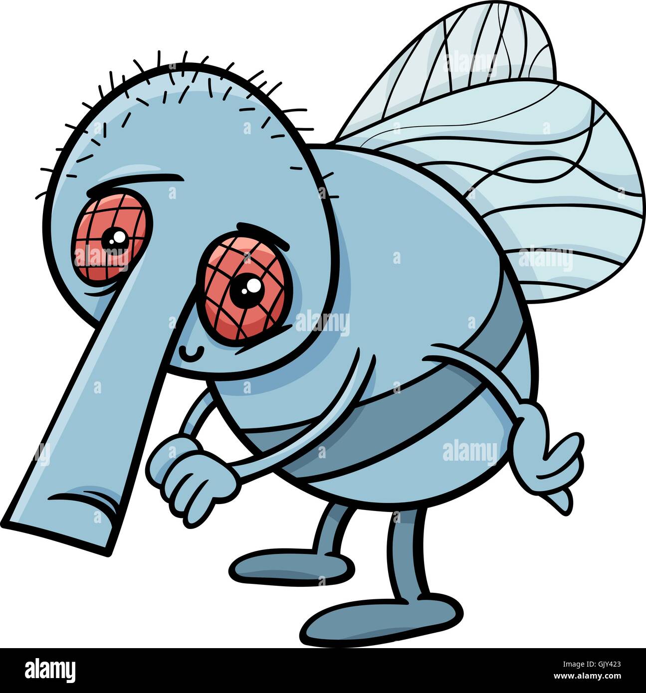 funny fly cartoon illustration Stock Vector Image & Art - Alamy
