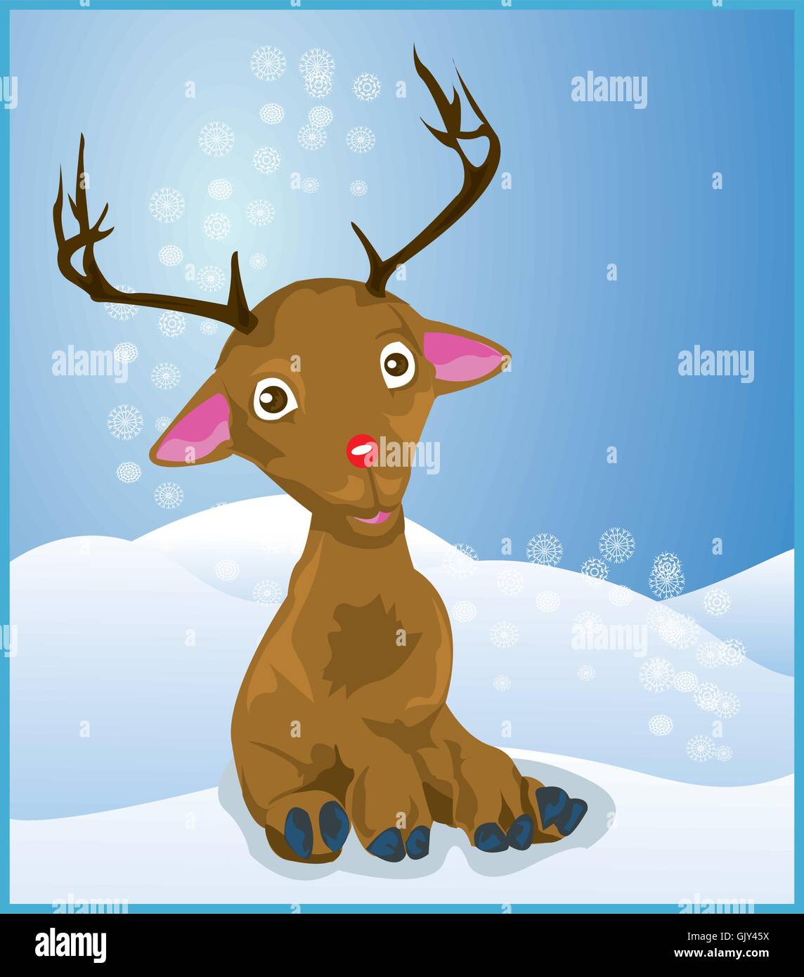 Rudolph The Red Nose Reindeer Stock Vector Image & Art - Alamy