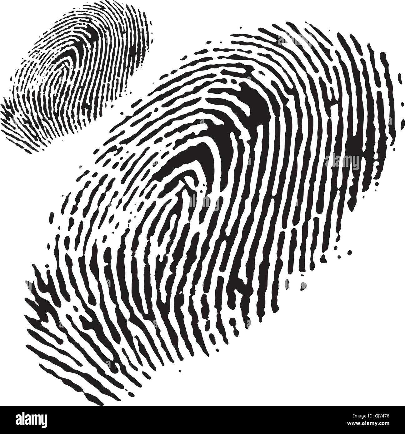 Thumb print fingerprint vector Stock Vector Images - Alamy