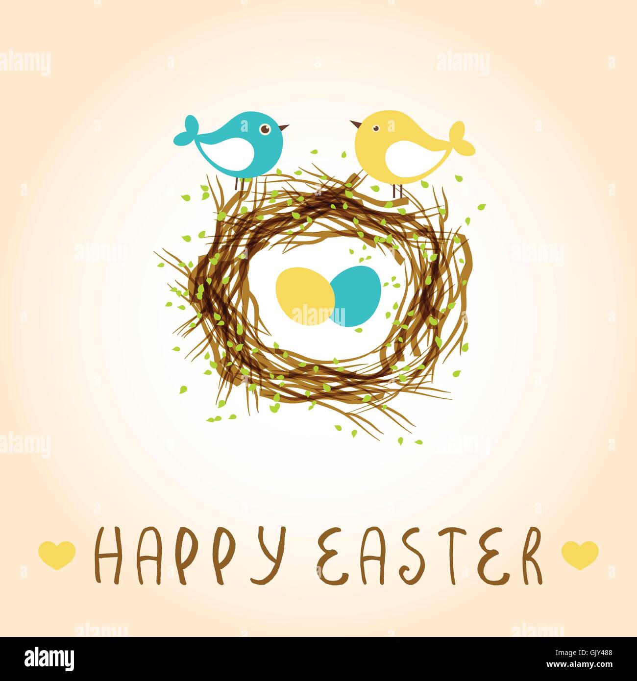 Yellow birds nest Stock Vector Images - Alamy