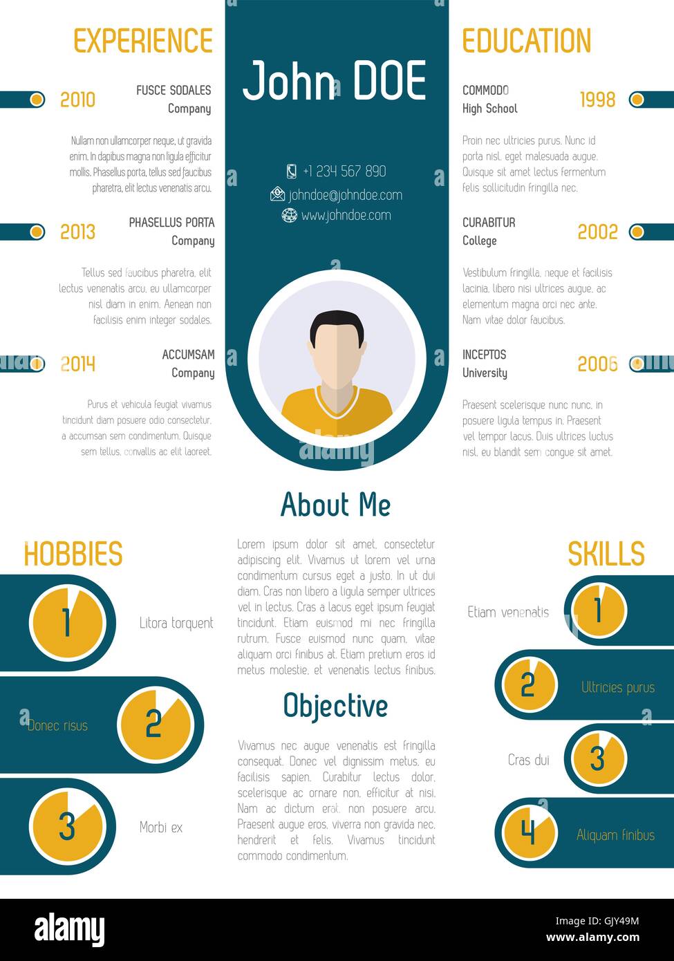 Cool modern resume curriculum vitae design Stock Vector Image & Art - Alamy