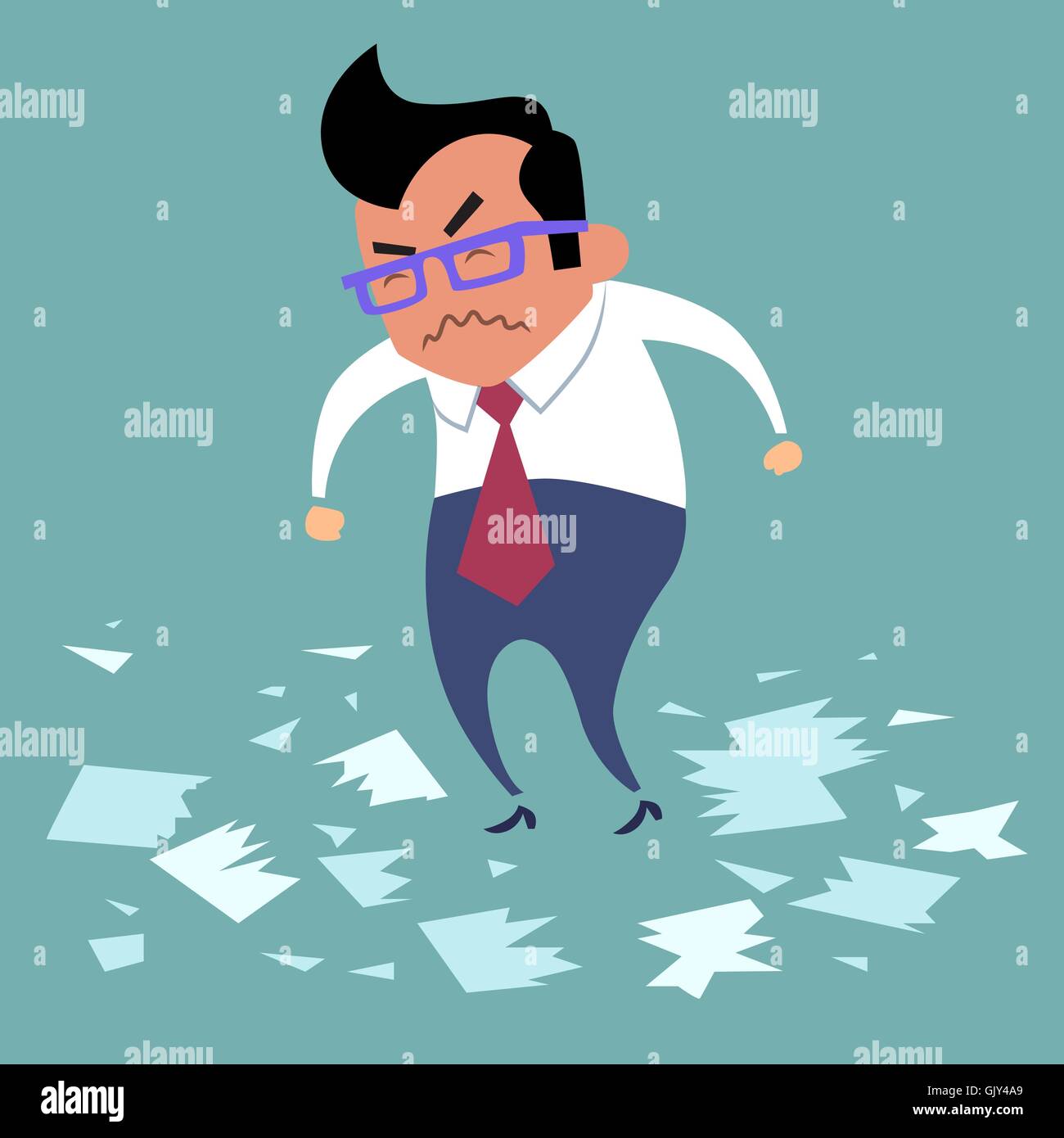 Work stress angry businessman Stock Vector Images - Alamy
