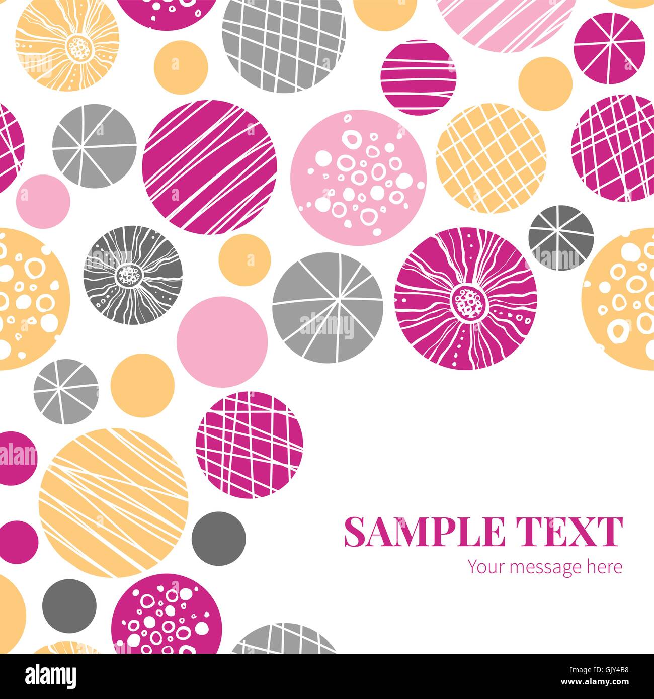 Vector abstract textured bubbles frame corner pattern background Stock ...