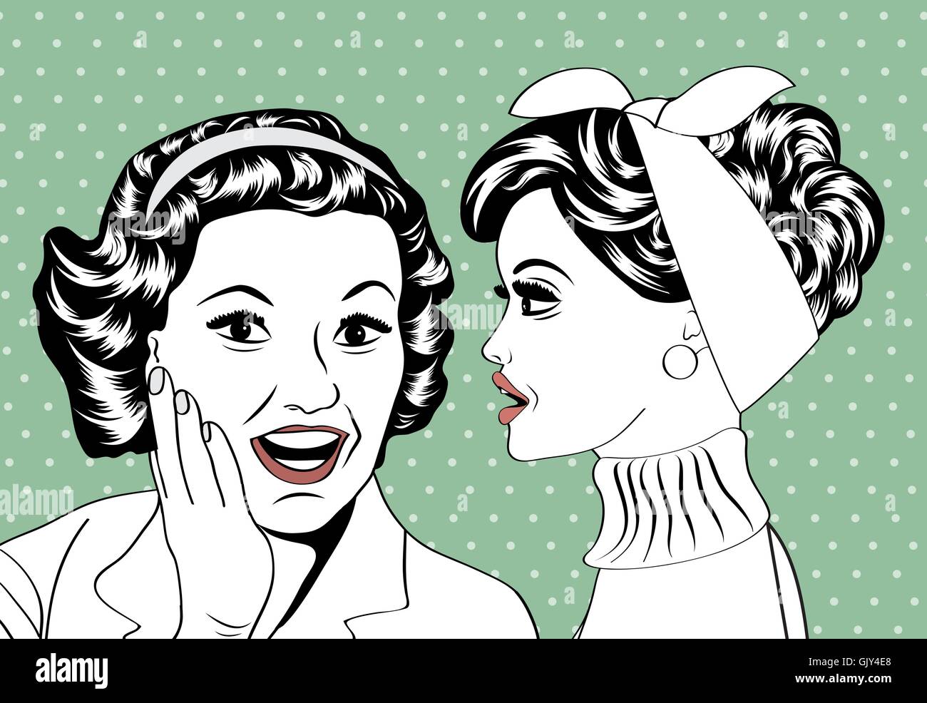 Vintage women gossip Stock Vector Images - Alamy