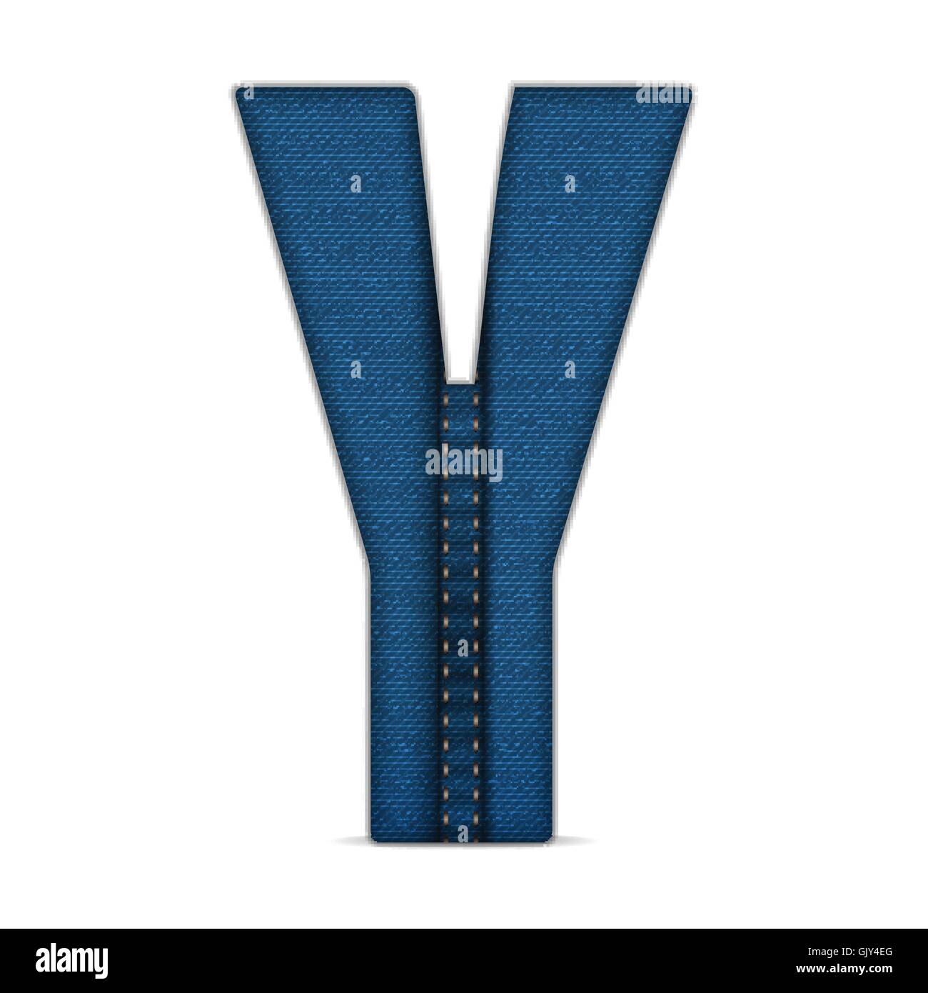 Alphabet Blue Jeans Letter Stock Vector Image & Art - Alamy