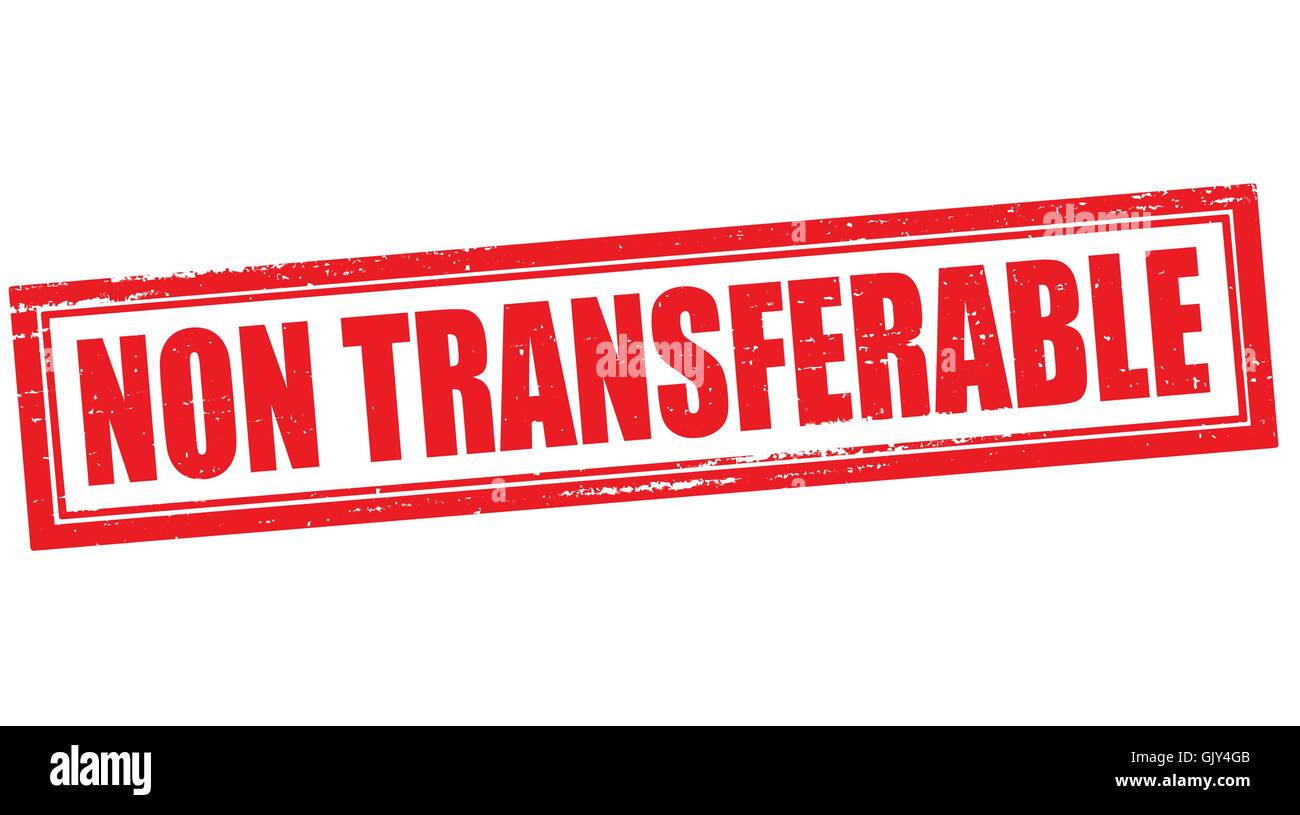 Non transferable hi-res stock photography and images - Alamy