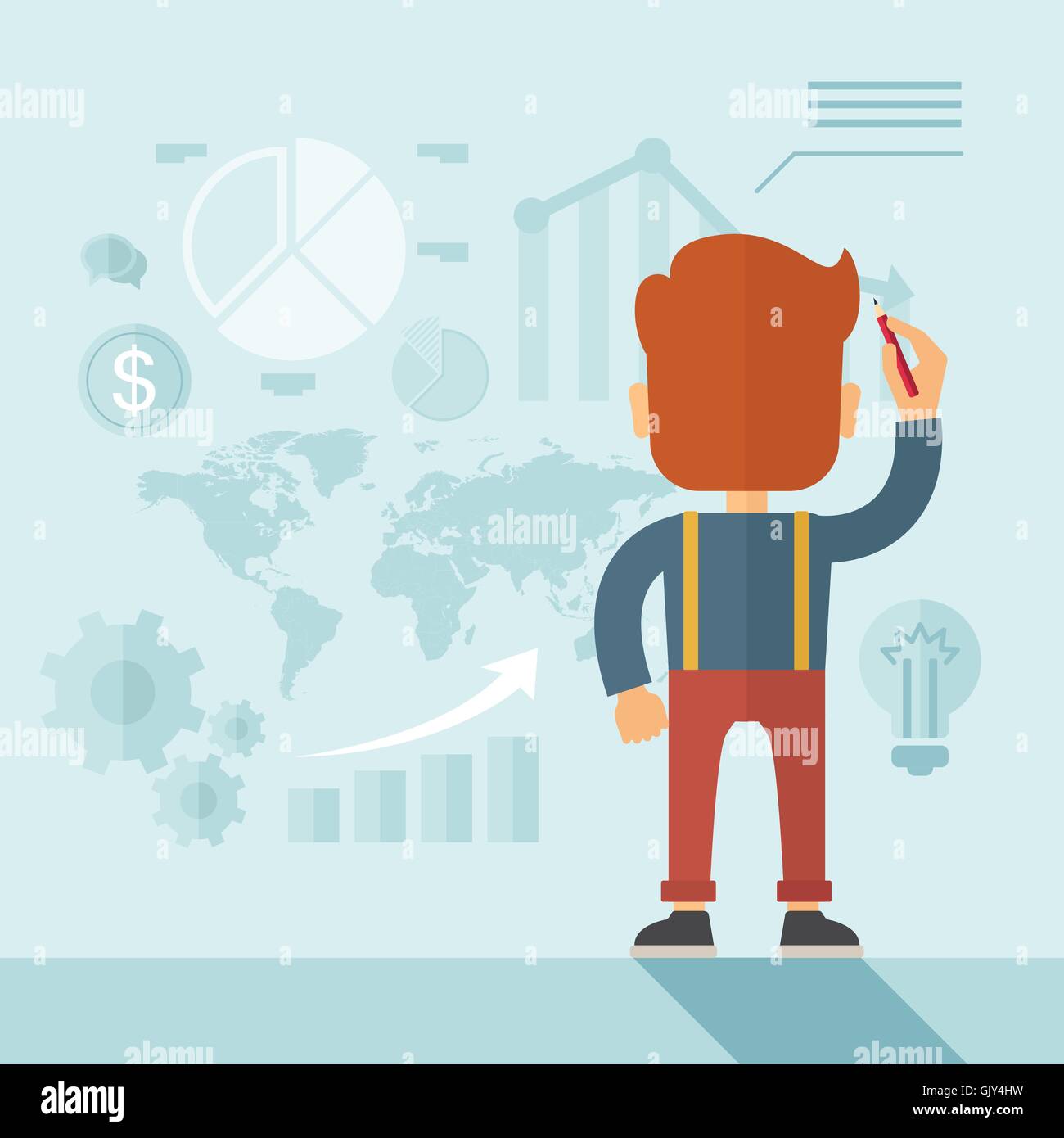 Man excited goal Stock Vector Images - Alamy