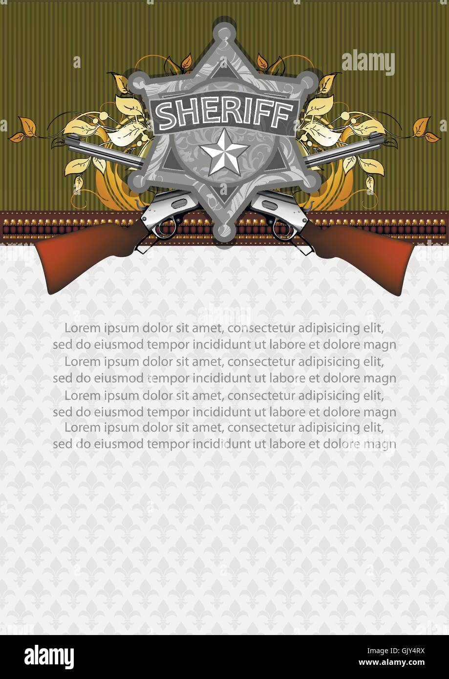 ornate frame with sheriff star Stock Vector Image & Art - Alamy