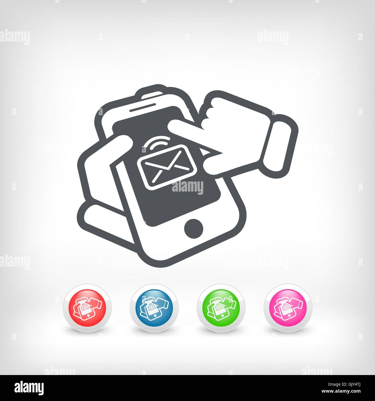 Smartphone e-mail icon Stock Vector Image & Art - Alamy
