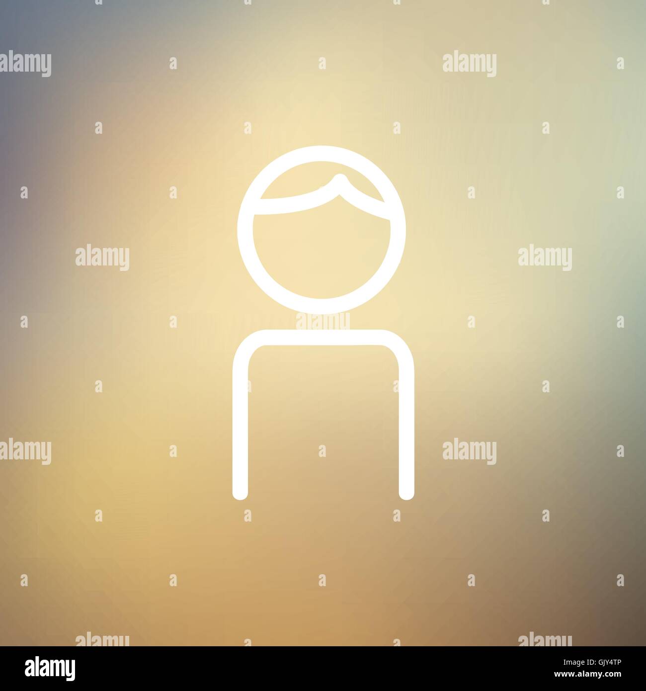 Male thin line icon Stock Vector Image & Art - Alamy