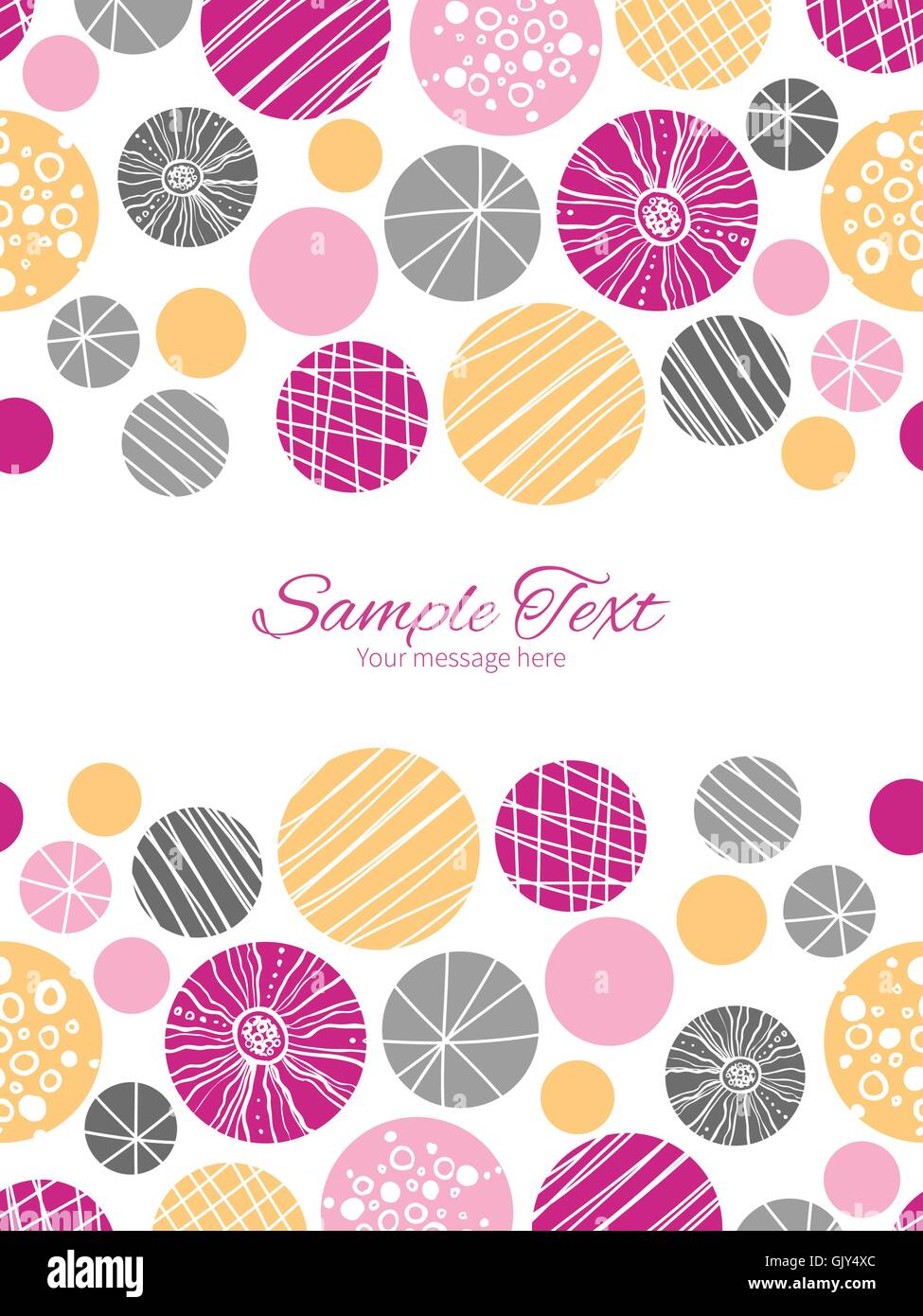 Vector abstract textured bubbles vertical double borders frame i Stock ...