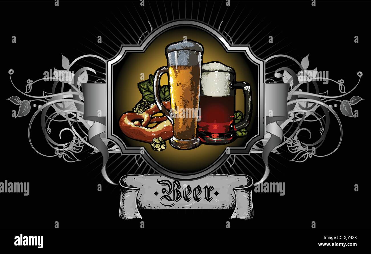 Beer frame Stock Vector Images - Alamy