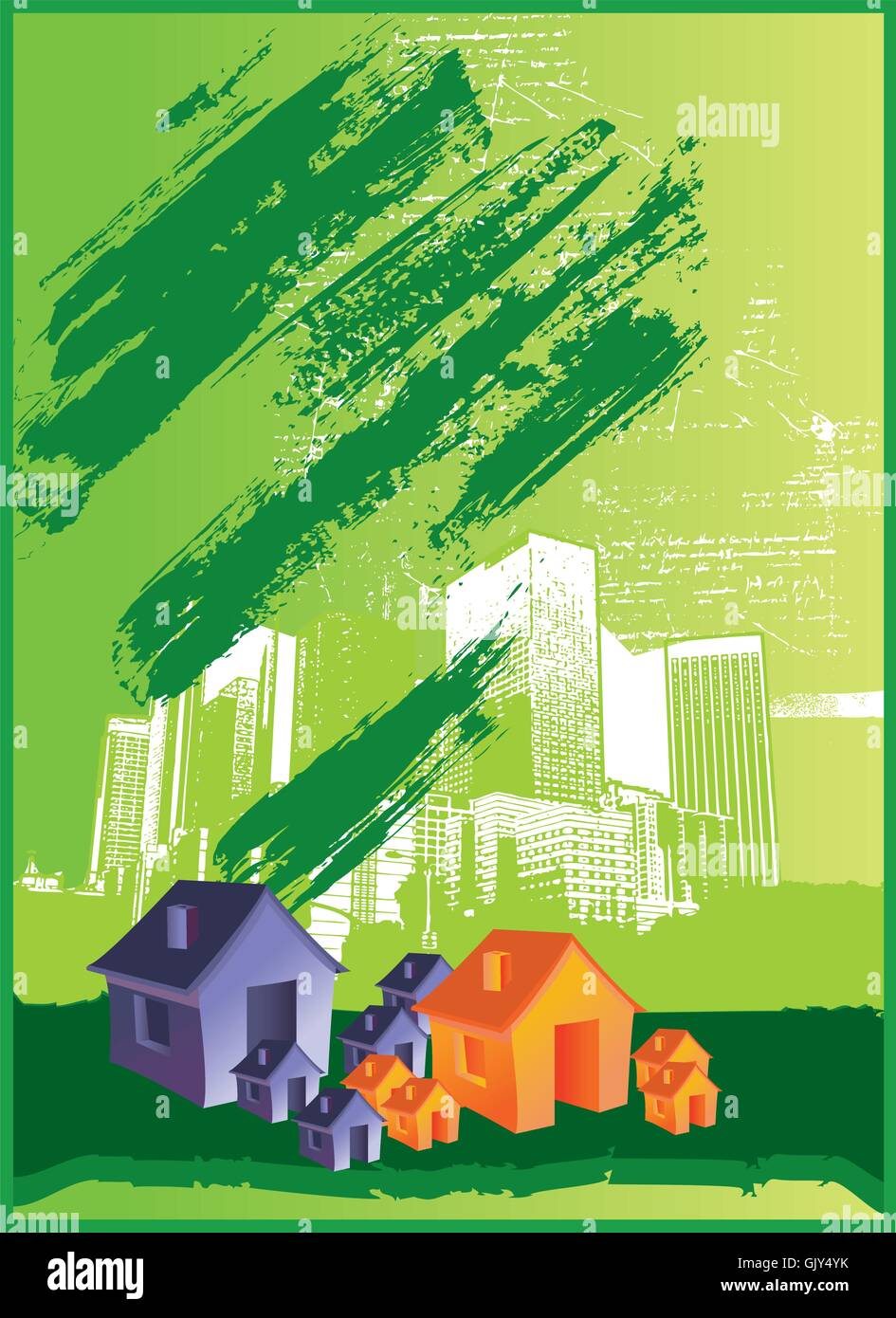 Detached house country in Stock Vector Images - Alamy