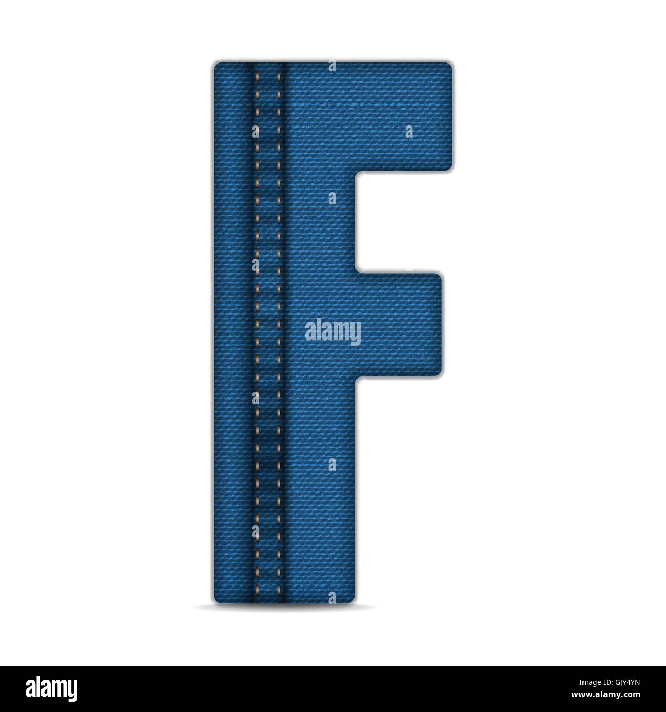 Alphabet Blue Jeans Letter Stock Vector Image & Art - Alamy