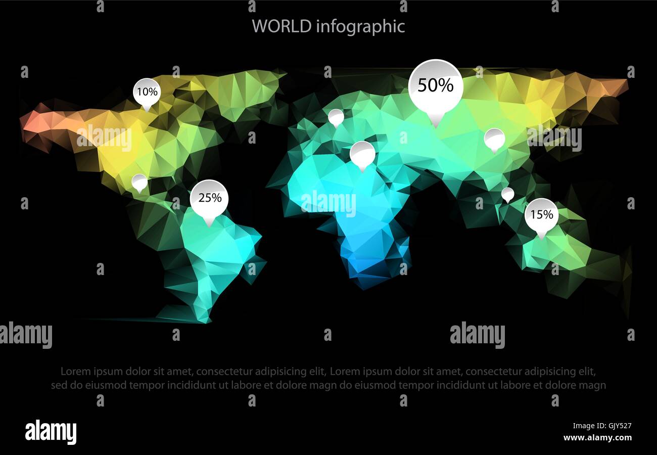 world map infographic Stock Vector Image & Art - Alamy