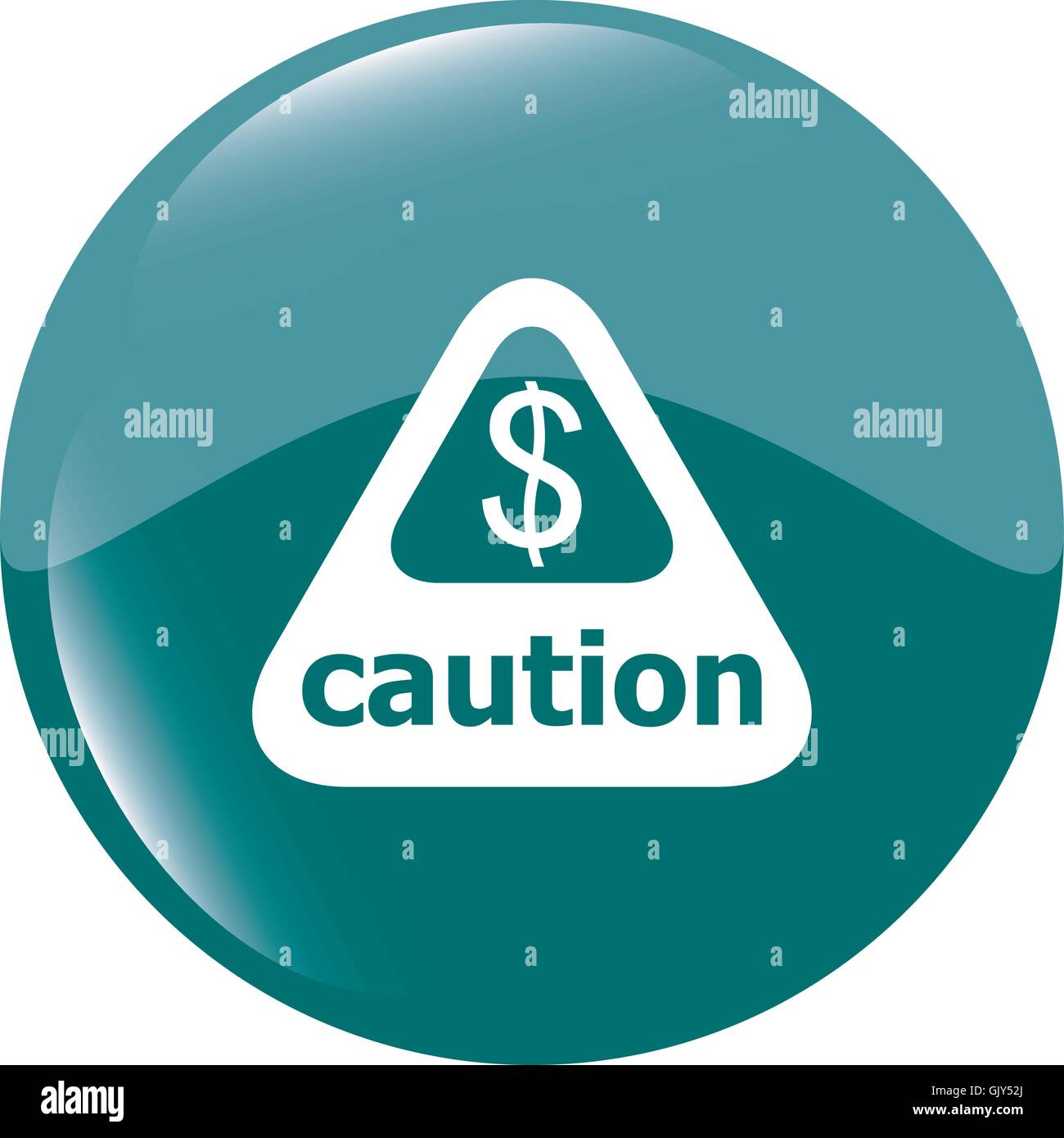 Attention caution sign icon with dollars money sign. warning symbol ...