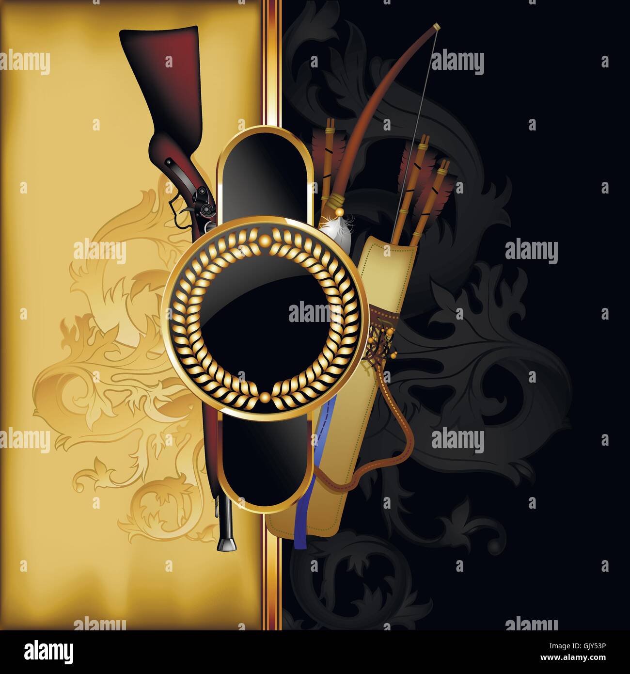 ornate frame with arms Stock Vector Image & Art - Alamy