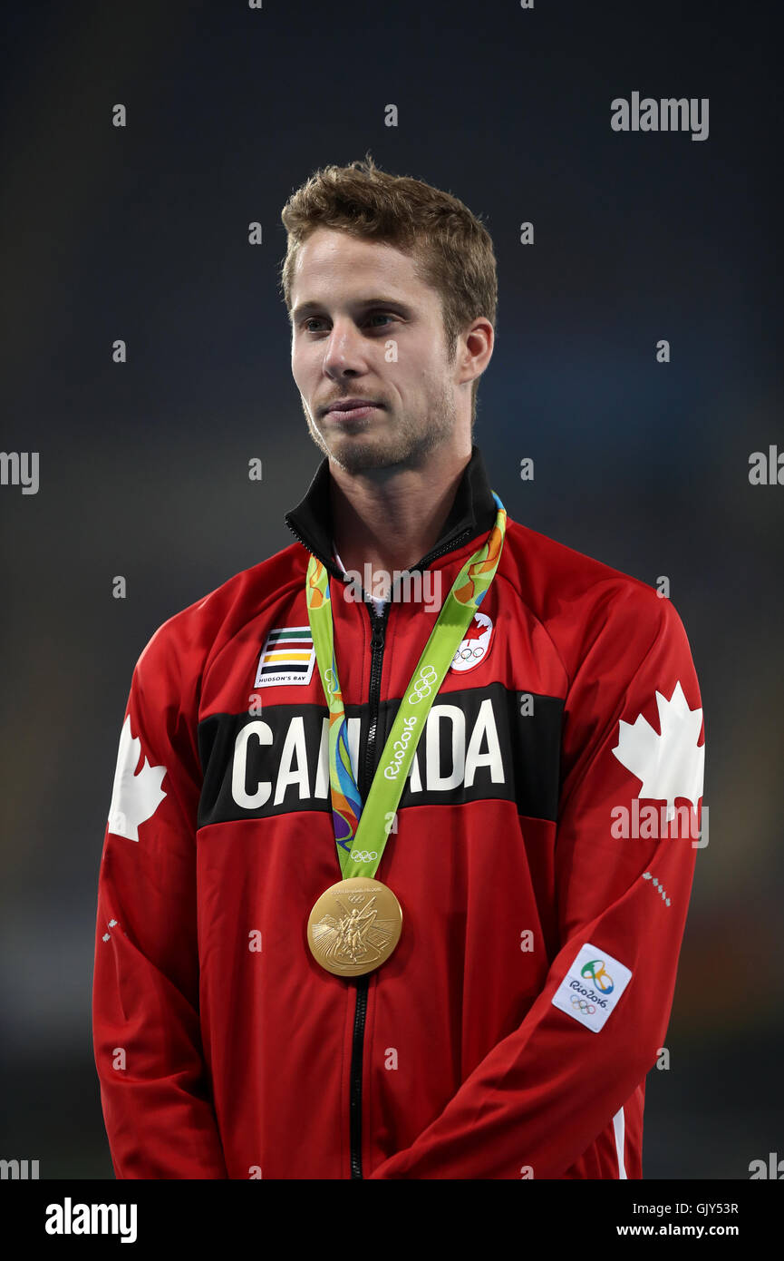 Canadas derek drouin on podium hi-res stock photography and images - Alamy