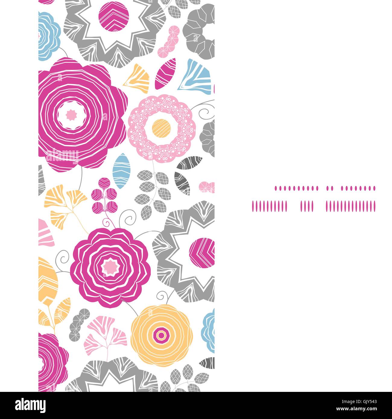 Vertical Floral Pattern Stock Vector Images - Alamy