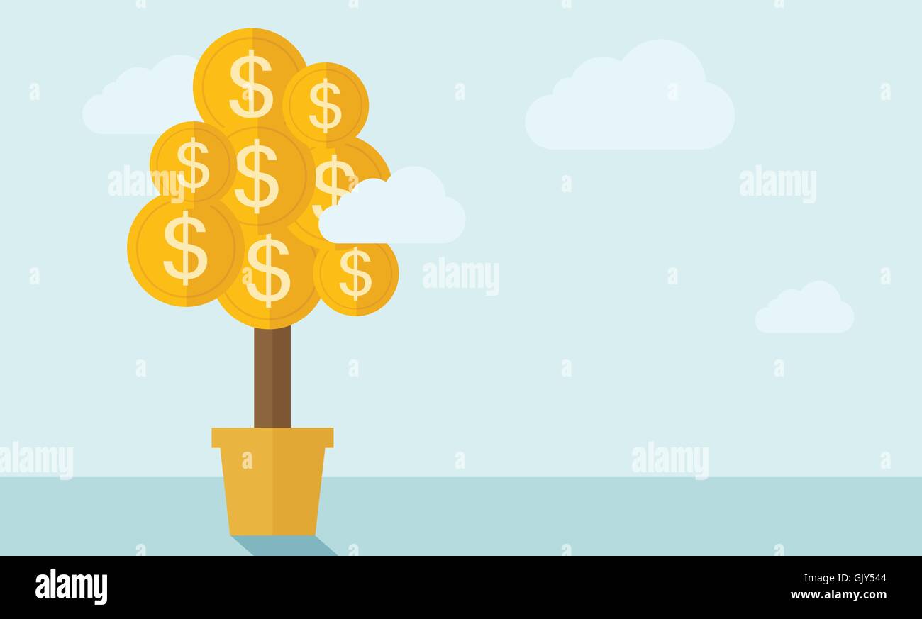 Plant dollar icon vector hi-res stock photography and images - Alamy