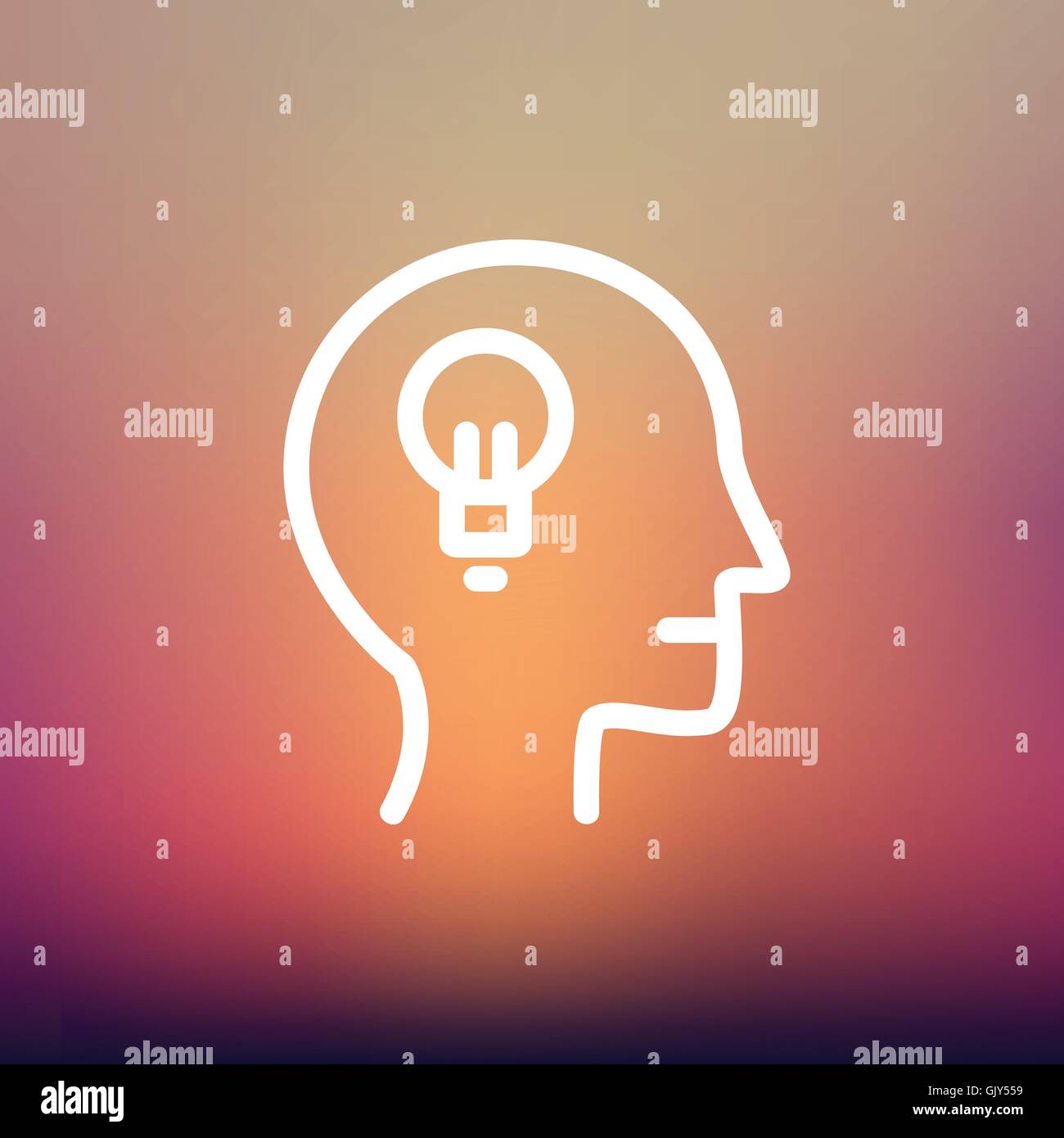 Business thinking icon outline Stock Vector Images - Alamy