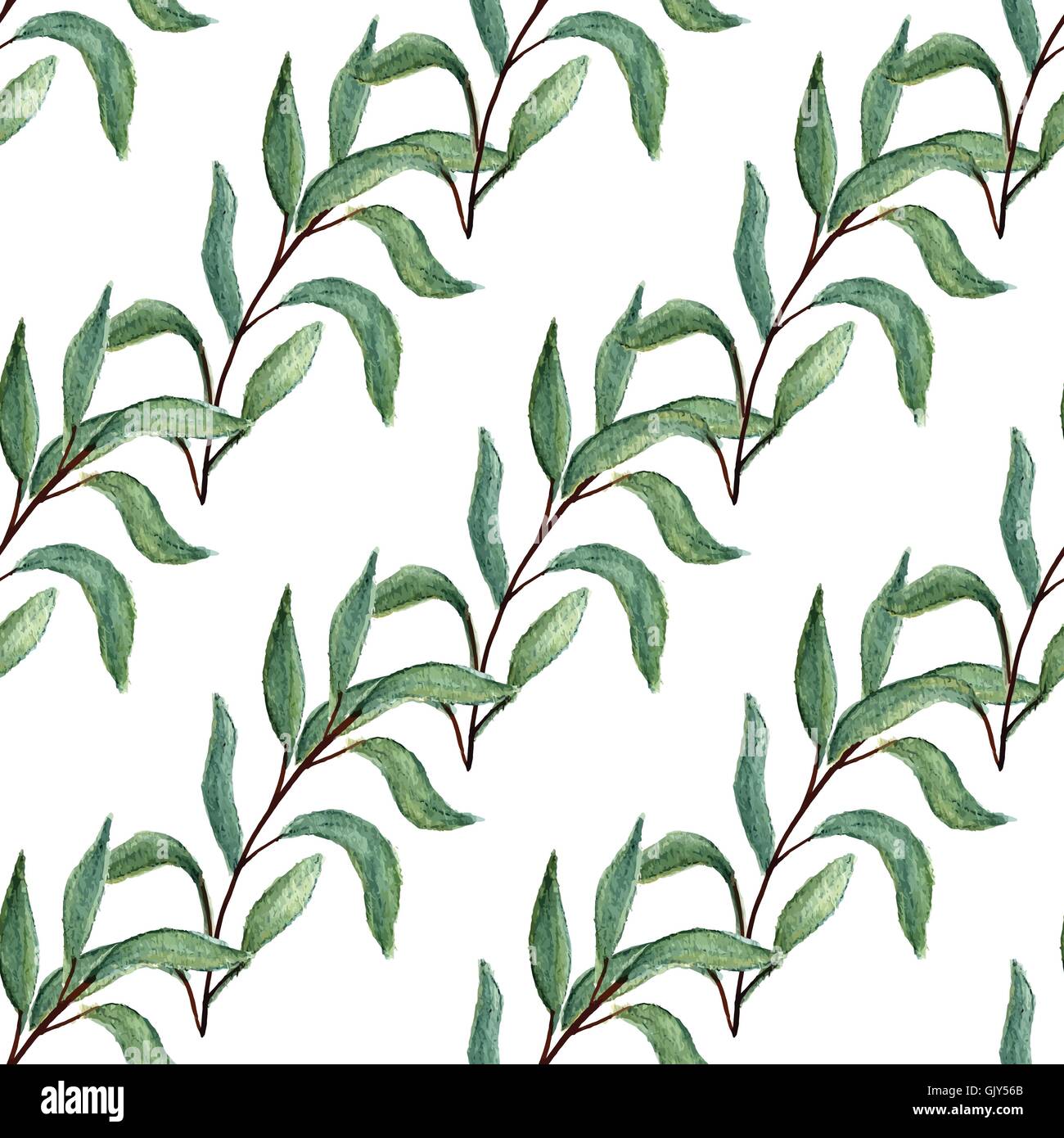 Watercolor tree branch seamless pattern Stock Vector Image & Art - Alamy