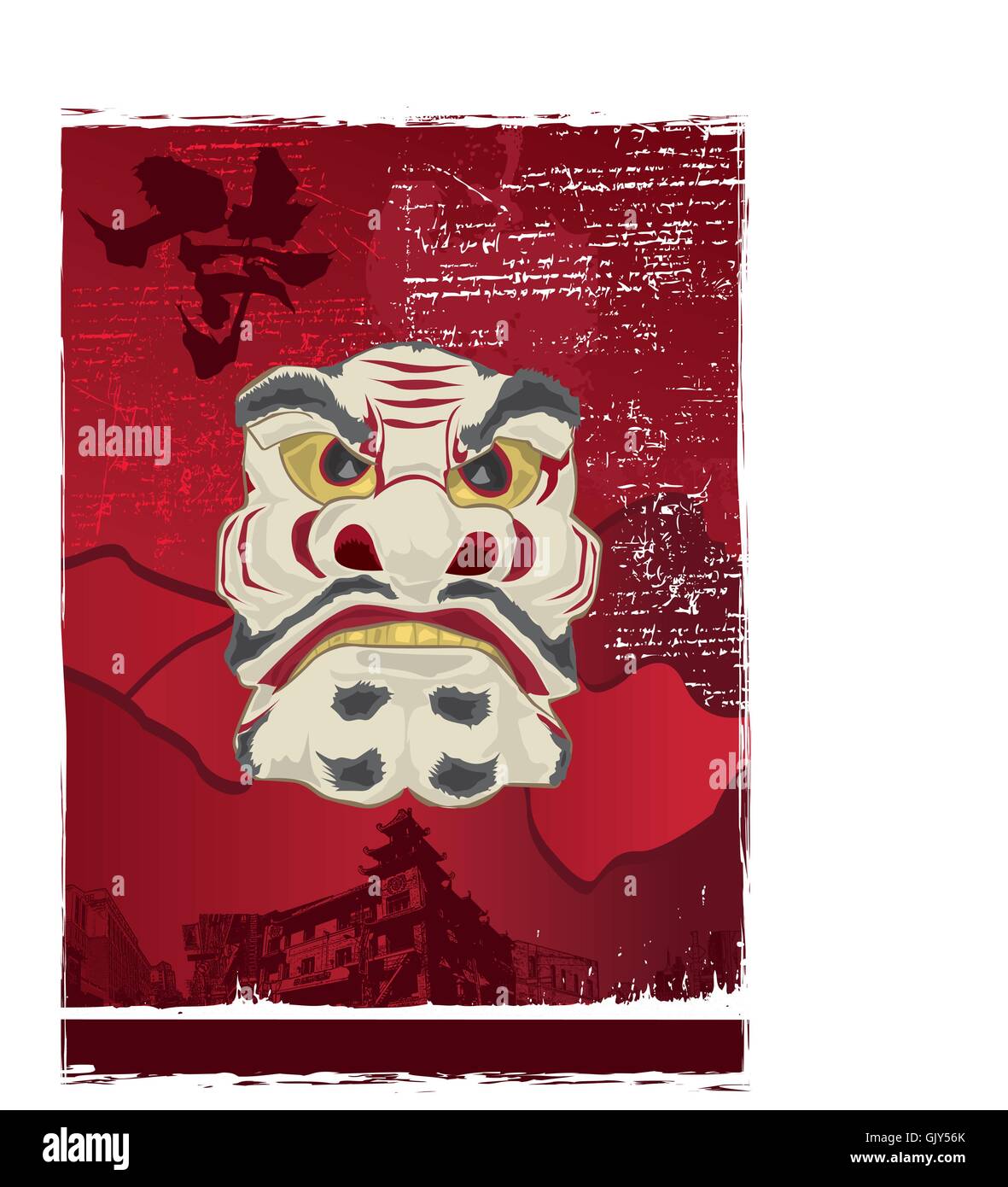 Japanese culture skull Stock Vector Images - Alamy