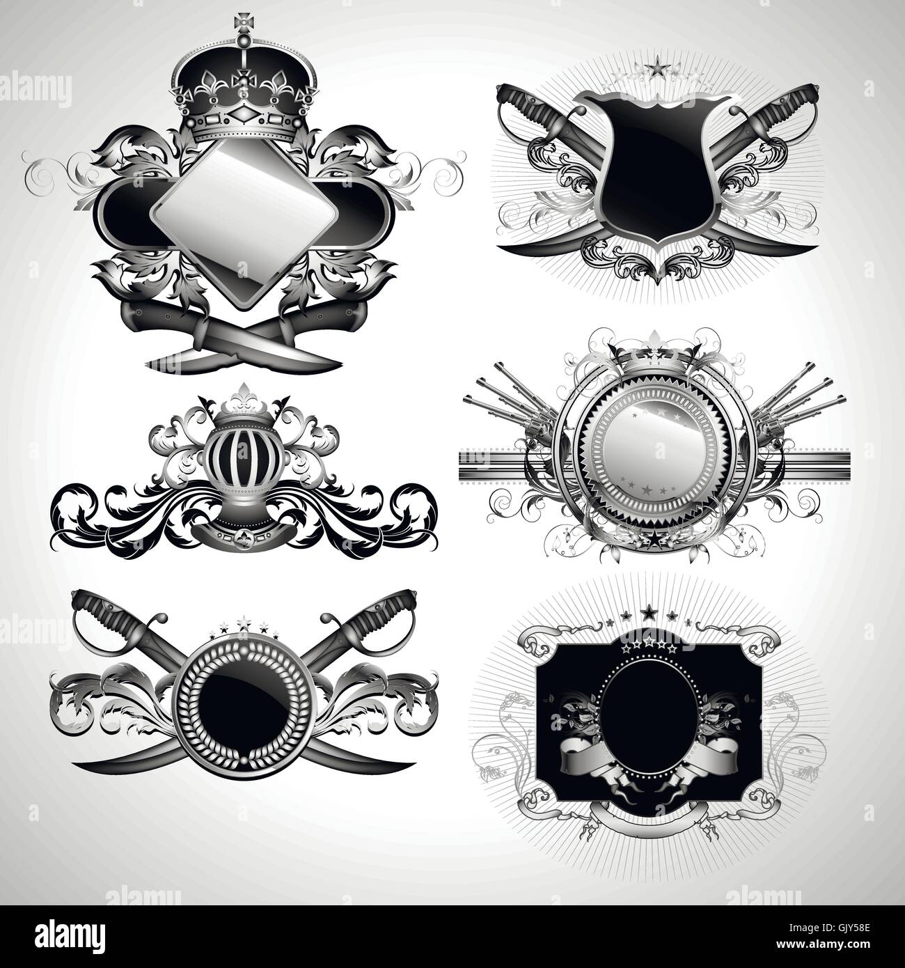 set of ornamental labels Stock Vector Image & Art - Alamy