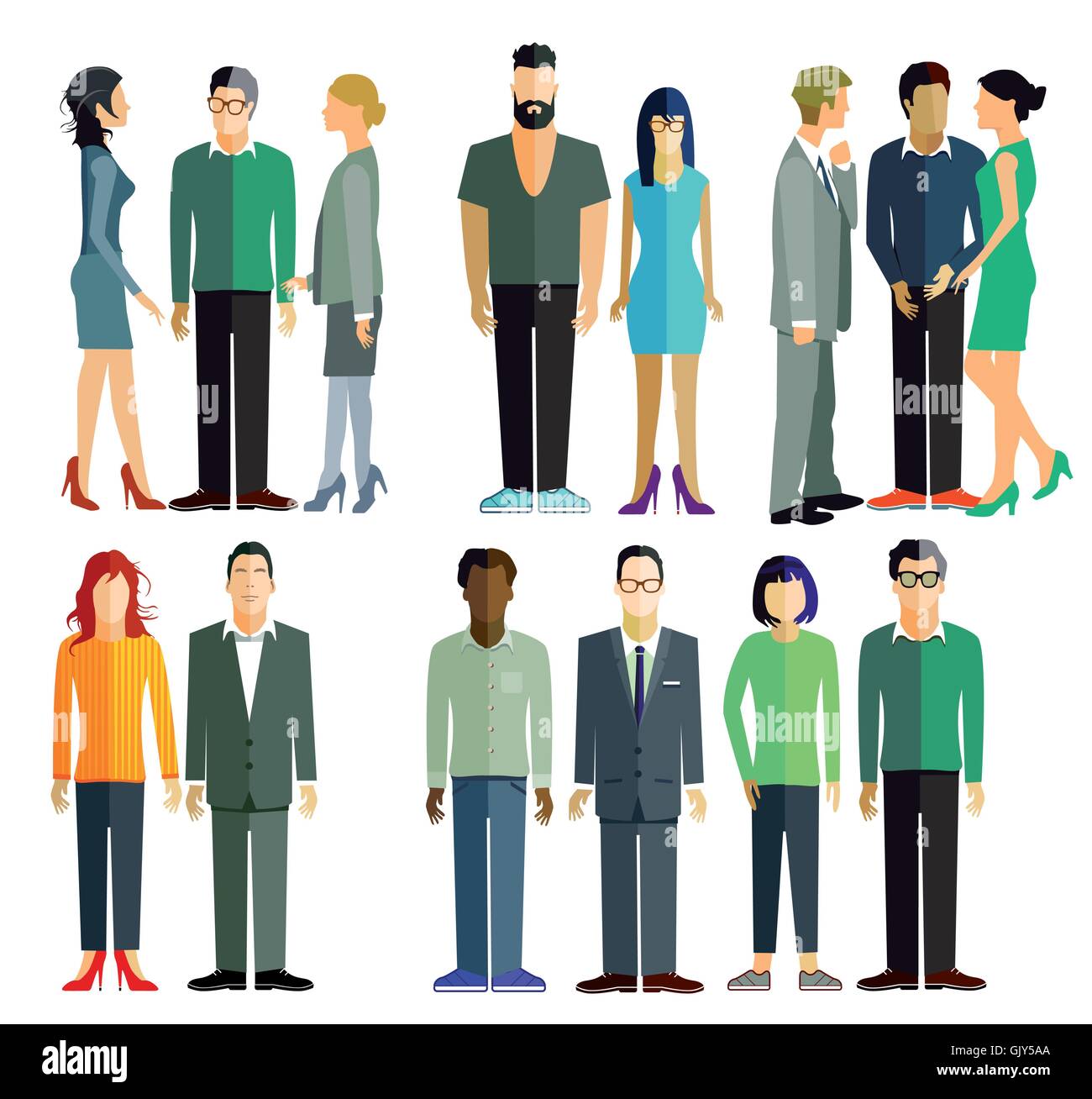 People and Groups Stock Vector Image & Art - Alamy