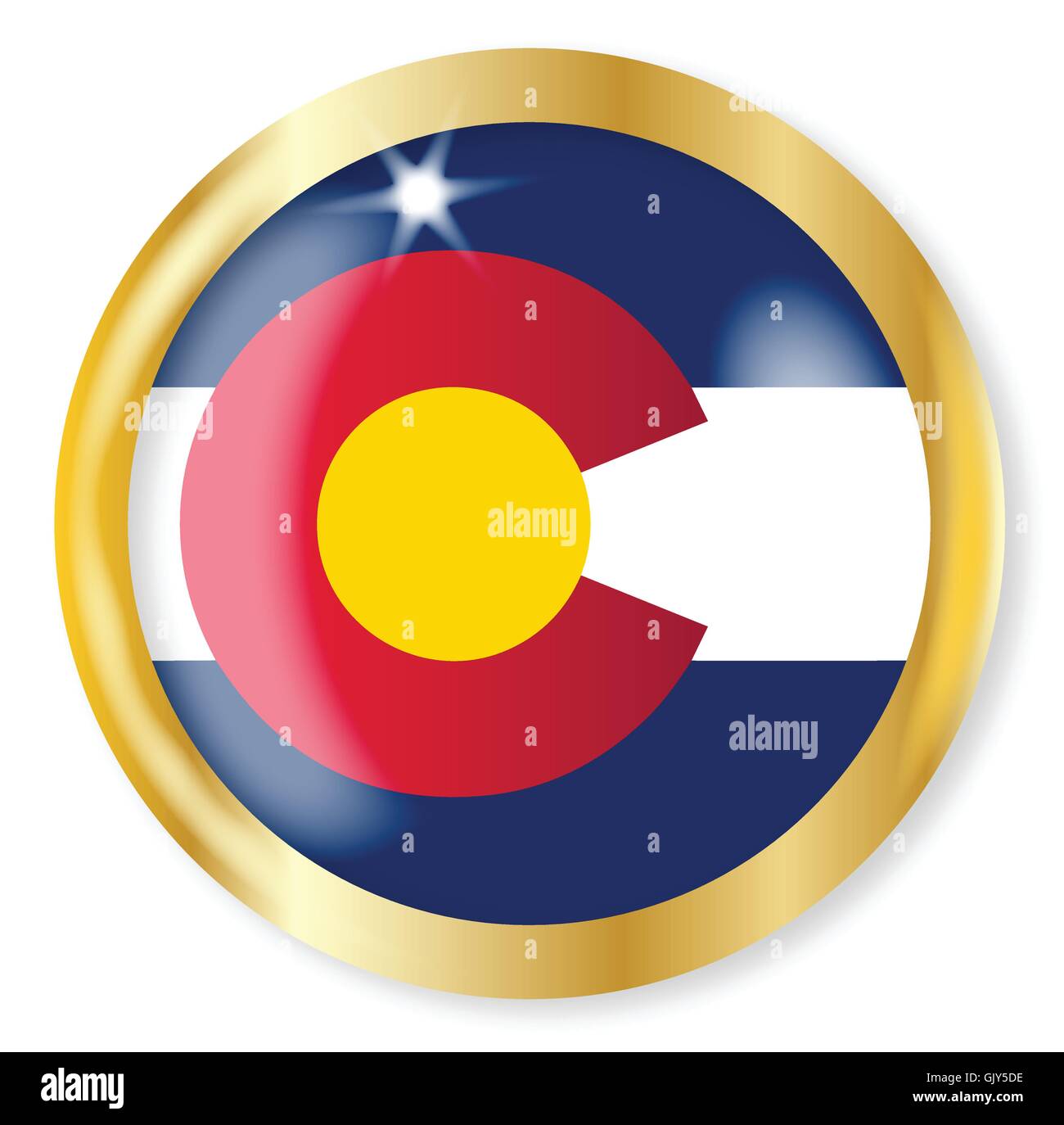 Colorado Flag Button Stock Vector Image & Art - Alamy