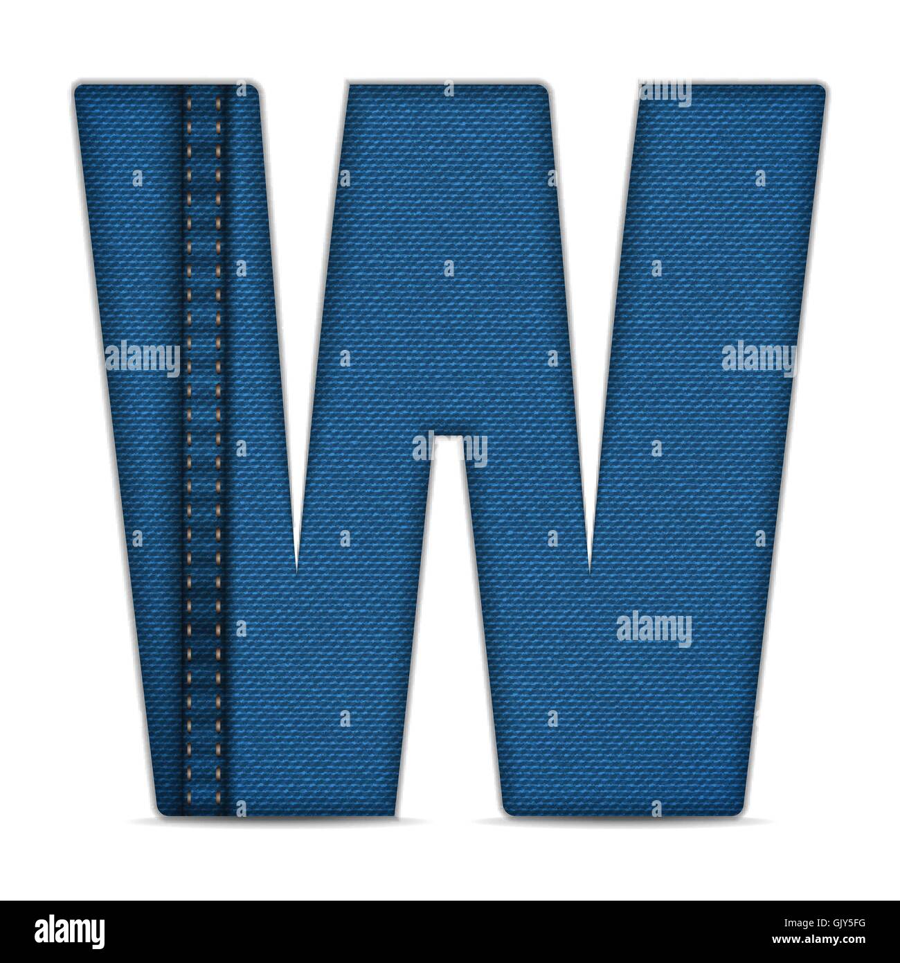 Alphabet Blue Jeans Letter Stock Vector Image & Art - Alamy