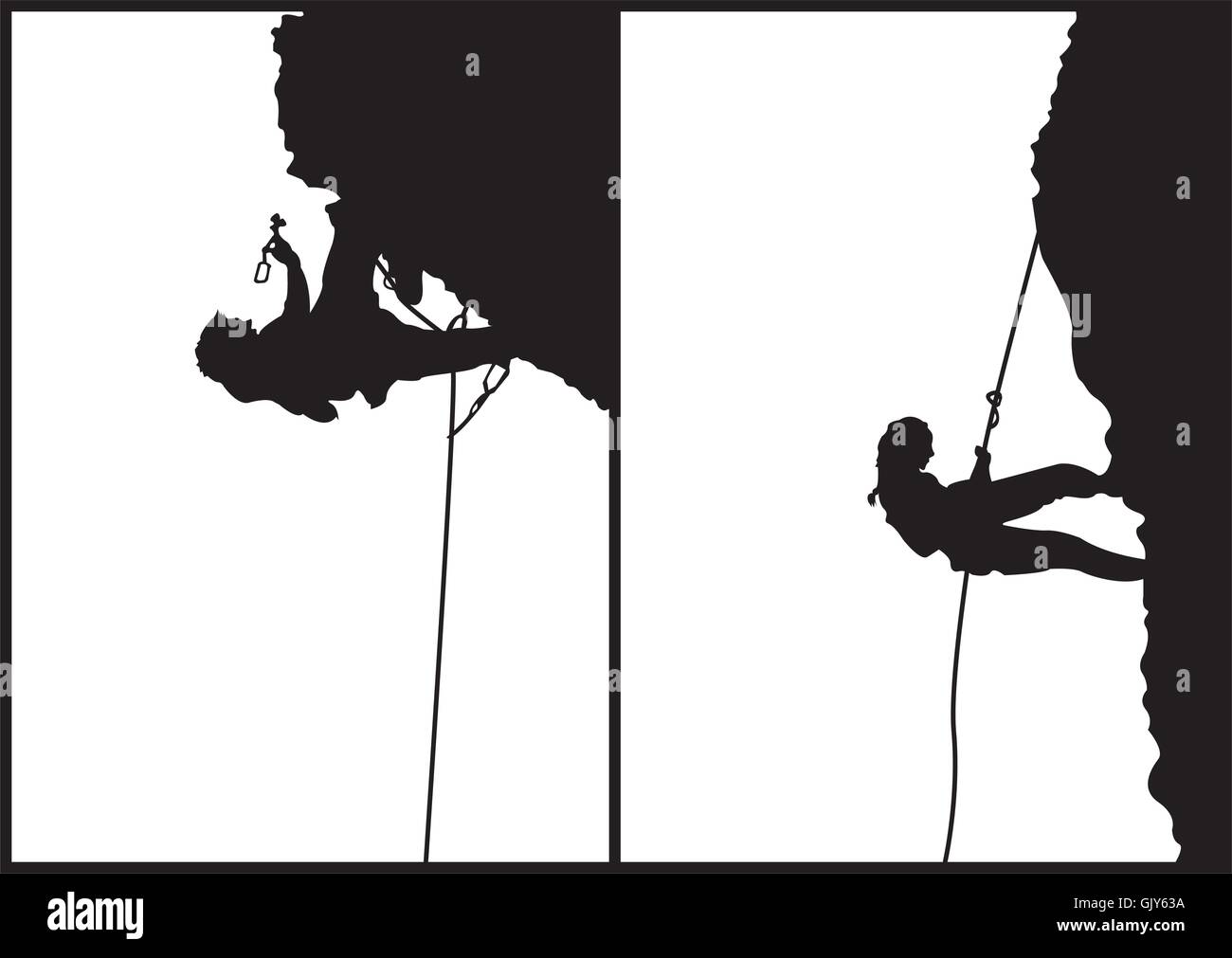 Outdoor rock climbing Stock Vector Images - Alamy